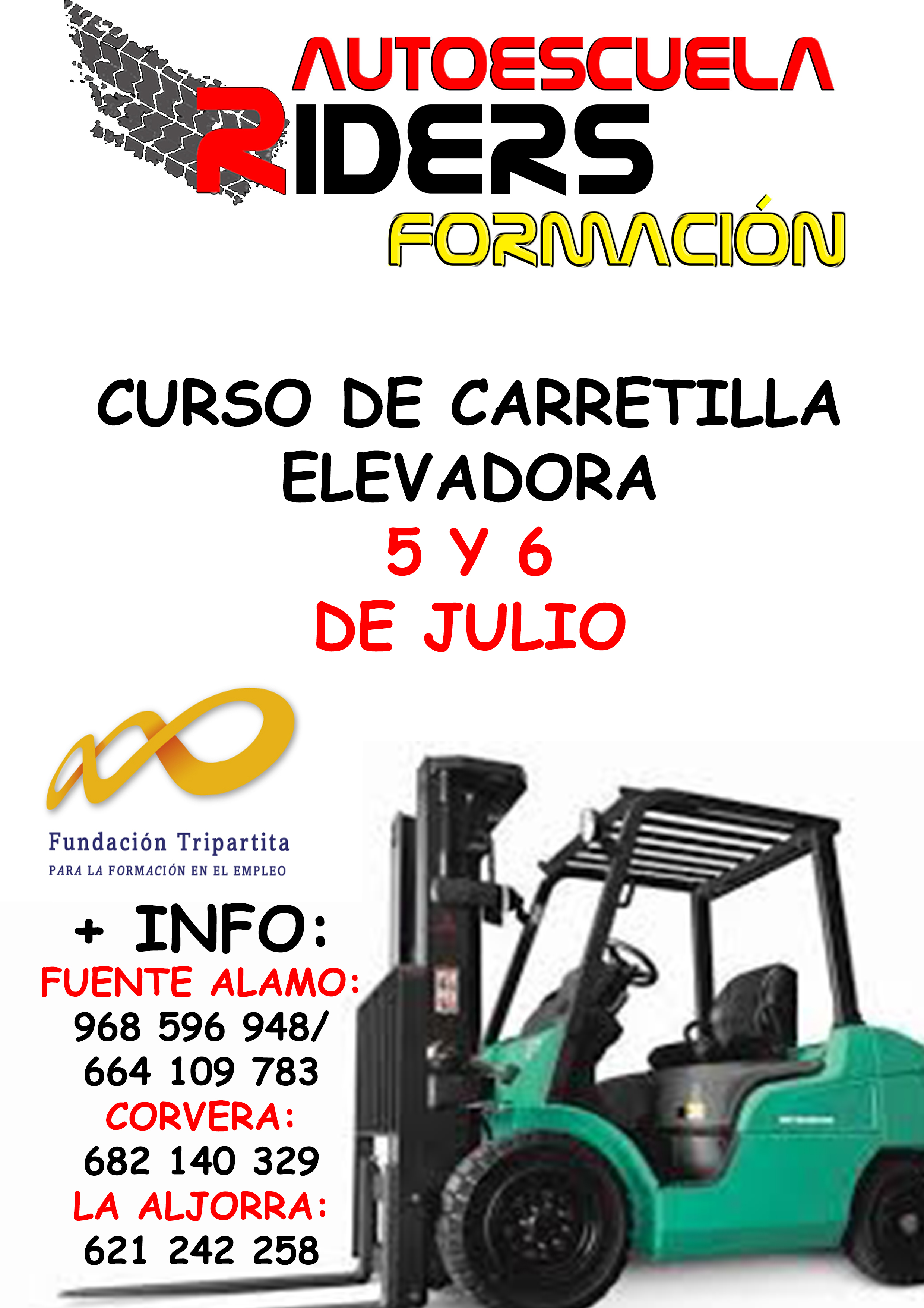 CURSO CARRETILLA ELEVADORA | Autoescuela Riders CURSO CARRETILLA ELEVADORA | Autoescuela Riders